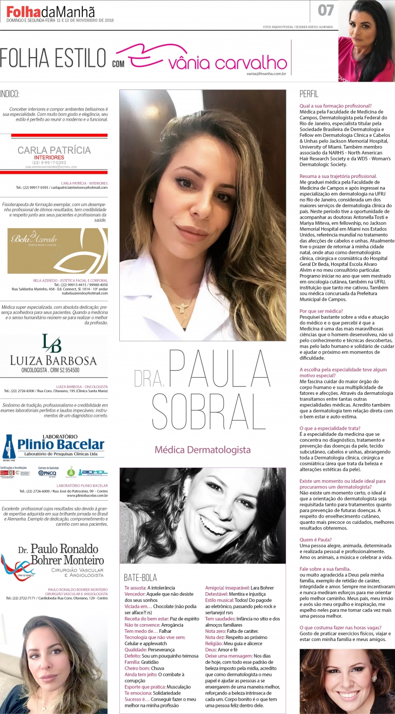 Entrevista da semana - Vânia Carvalho