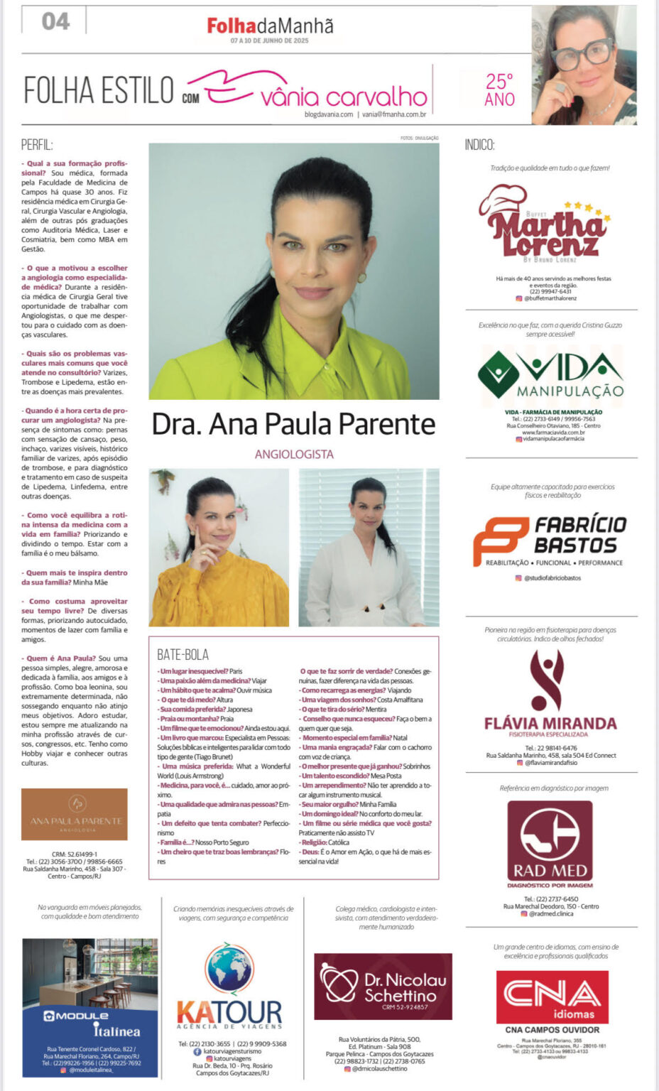 Ana Paula Parente Angiologista Especialista em Varizes e Lipedema